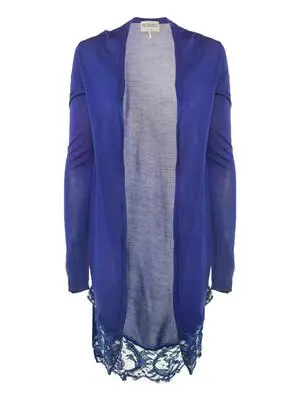 Emilio Pucci Lace-trim Knit Cardigan - Blue