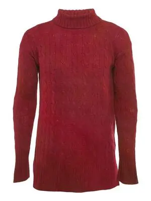 Polo Ralph Lauren Vintage Cable-knit Turtleneck Sweater - Red