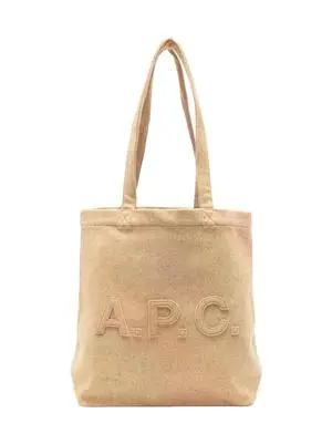 A.p.c. Trapèze Logo-patch Tote Bag - Neutrals