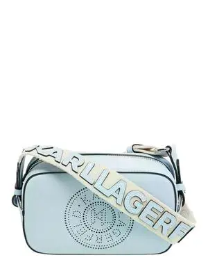 Karl Lagerfeld Leather Crossbody Bag - Blue