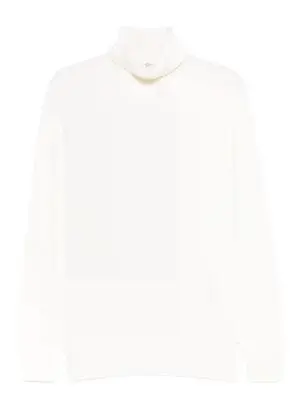 KANGRA Turtleneck Knitted Sweater - White
