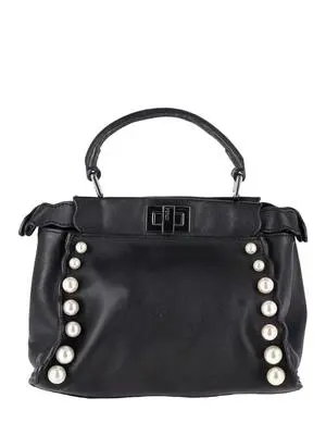 Fendi Mini Peekaboo Pearl Tote Bag - Black