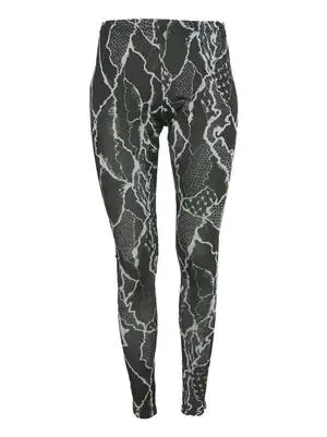 Alexander McQueen Snakeskin-print Leggings - Black