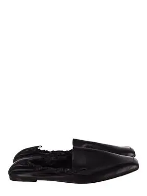 PORTE & PAIRE Leather Ballet Flats - Black