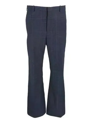 Balenciaga Checked Trousers - Blue