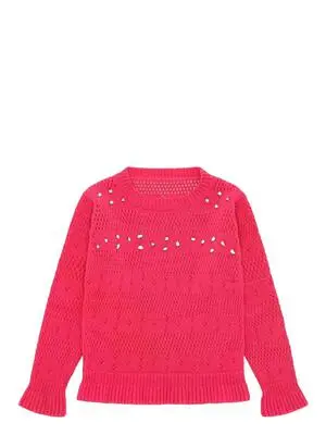 FORTELA Luna Beaded Crew-neck Sweater - Pink