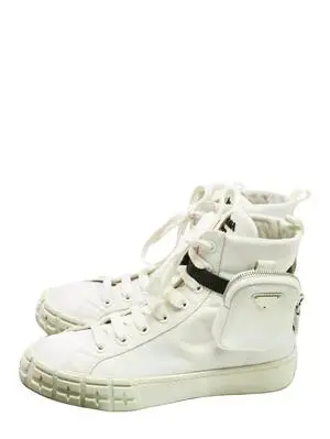 Prada Lace-up Fastening High-top Sneakers - White