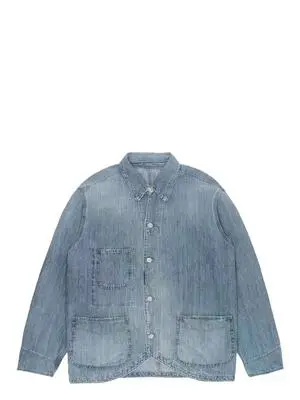 FORTELA Chest-pocket Denim Jacket - Blue