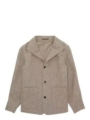 FORTELA Scotland Herringbone Wool Jacket - Neutrals