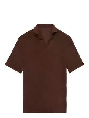FORTELA Terry Jersey Polo - Brown