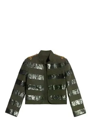 FORTELA Marine Sequinned Jacket - Green