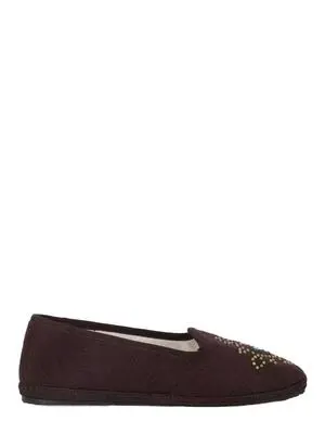 FORTELA Brass-studded Wool Slippers - Brown