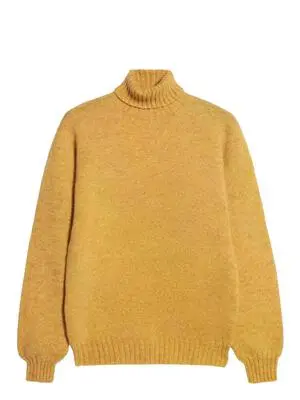 FORTELA Shetland Turtleneck Sweater - Yellow