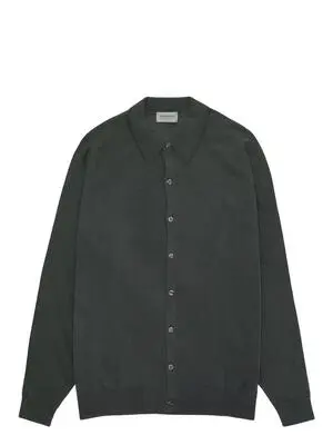 FORTELA Tibor Button-up Merino-wool Shirt - Green
