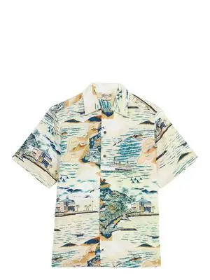 FORTELA Santacatalina Tropical-print Shirt - Neutrals