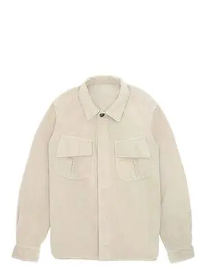 FORTELA Short Corduroy Pocket Overshirt - Neutrals