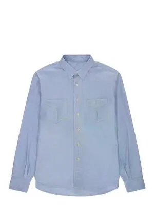 FORTELA Osumi Patch-pocket Oxford Shirt - Blue