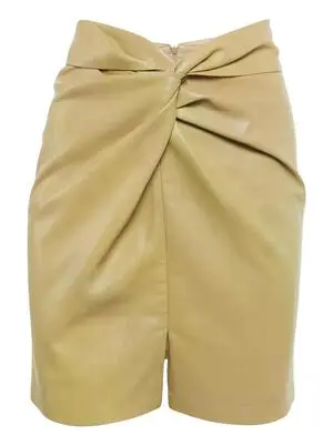 Nanushka Leather Knot Skirt - Neutrals