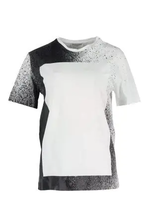 Balenciaga Splash-effect Crew-neck T-shirt - White