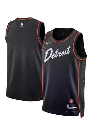 Nike X Nba Detroit Pistons 2023-2024 City Swingman Jersey - Black