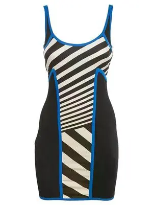 Versace Striped Mini Dress - Black
