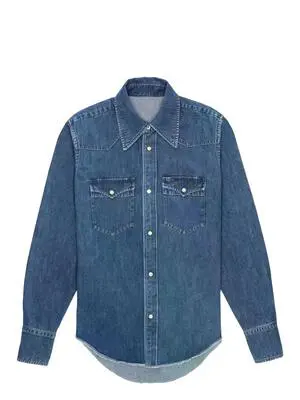 FORTELA Yellowstone Denim Western Shirt - Blue