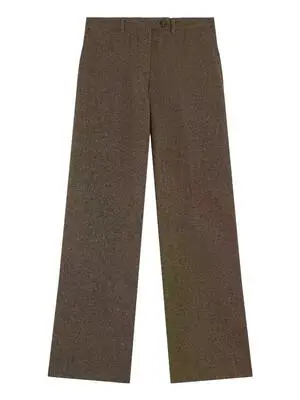 FORTELA Low Waist Wide Leg Trousers - Brown