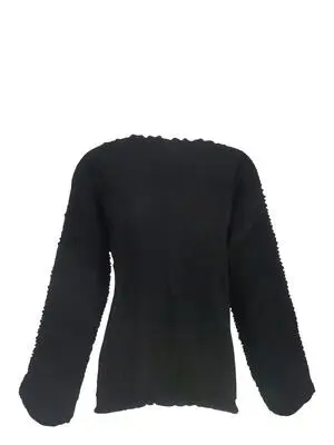 TOTEME Azores Pleated Sweater - Black