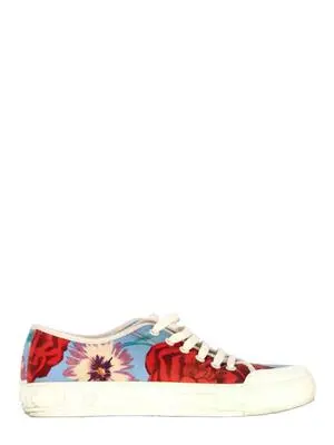 FERRAGAMO Floral Lace-up Sneakers - Blue