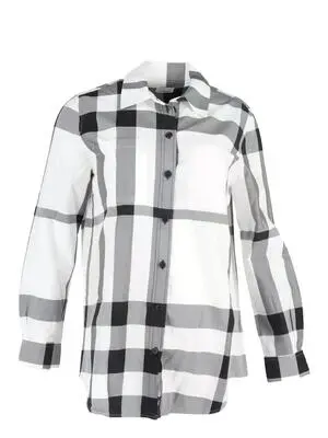 Burberry Checked Shirt - White