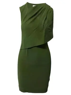 Givenchy Draped Sleeveless Sheath Dress - Green