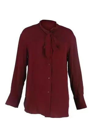 Theory Ribbon-detail Buttoned Shirt - Red