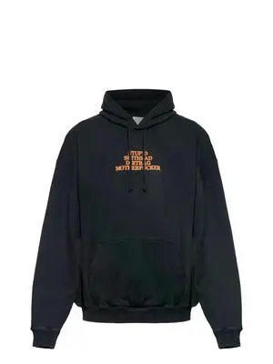 Vetements Printed Hoodie - Black