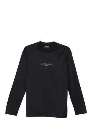 Emporio Armani Logo-detail Long-sleeve T-shirt - Black