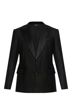 Dolce & Gabbana Striped Peak-lapel Blazer - Black