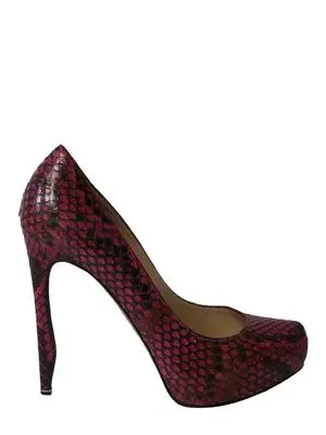 NICHOLAS KIRKWOOD Snakeskin-embossed Heeled Pumps - Purple
