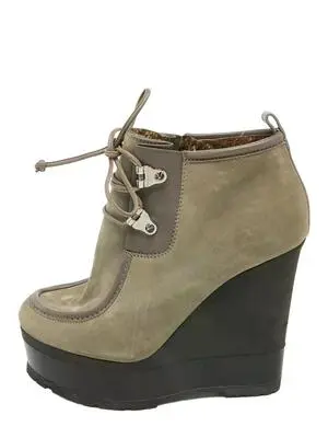 SERGIO ROSSI Platform Lace-up Boots - Grey