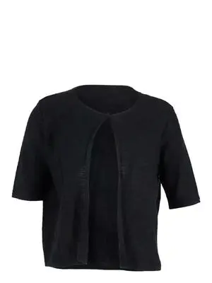 EMPORIO ARMANI Cropped Short-Sleeve Cotton Cardigan