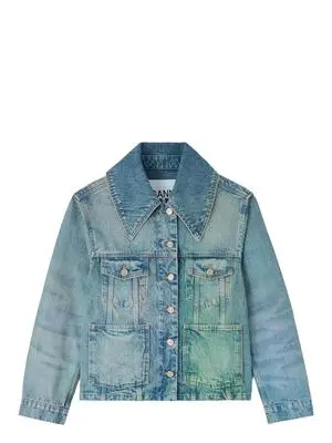 GANNI Patch-pocket Denim Jacket - Blue
