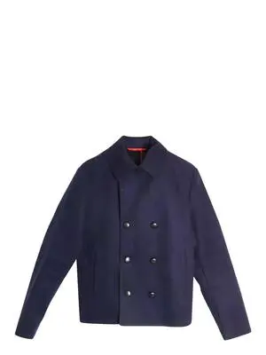 Alexander McQueen Short Double-breasted Jacket - Blue