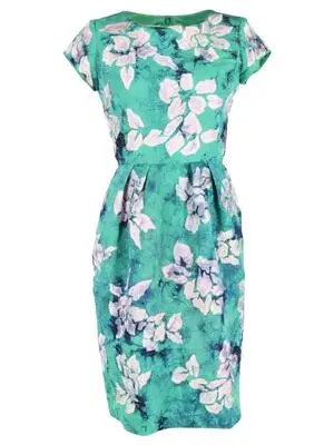 Oscar De La Renta Floral Pencil-skirt Midi Dress - Green