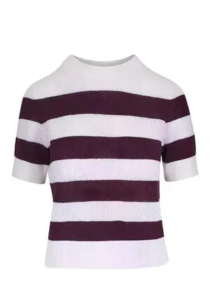 Akris Striped Crew-neck T-shirt - White