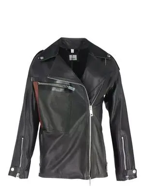 Burberry Leather Biker Jacket - Black