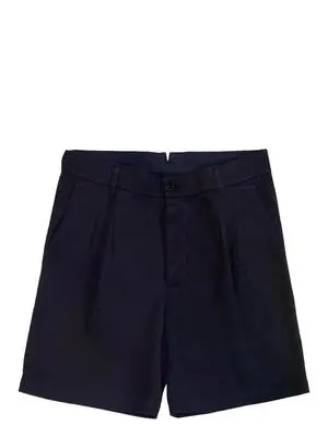FORTELA Pleated Bermuda Shorts Blue