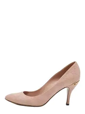 GUCCI Ssima Embossed Leather Stiletto Pumps