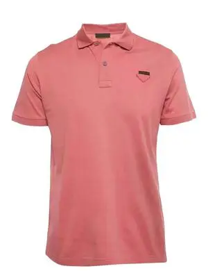 Prada Mauve Logo Polo Shirt - Red