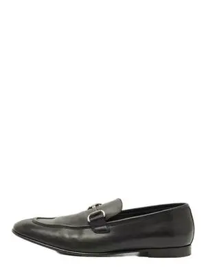 Ermenegildo Zegna Leather Buckle Loafers - Black