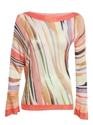 Missoni Striped Long Sleeve Top - Neutrals