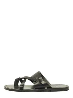 Saint Laurent Culver Leather Sandals - Black