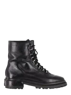 PORTE & PAIRE Lace-up Combat Boots - Black